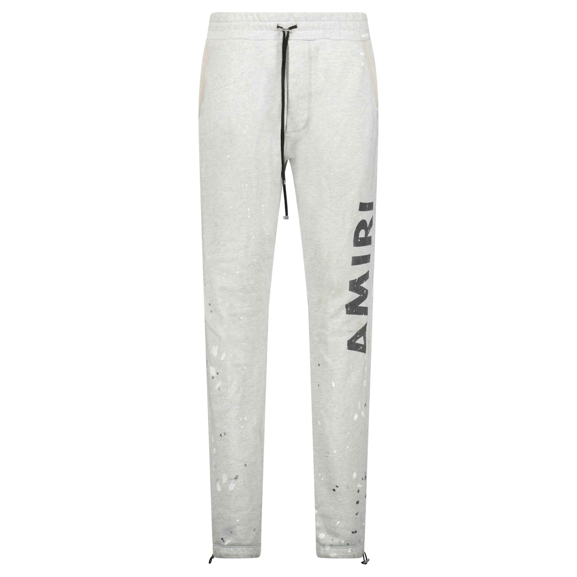 AMIRI GREY LOGO TRACK PANTS - SMALL (Fit Medium) – Affluent Archives